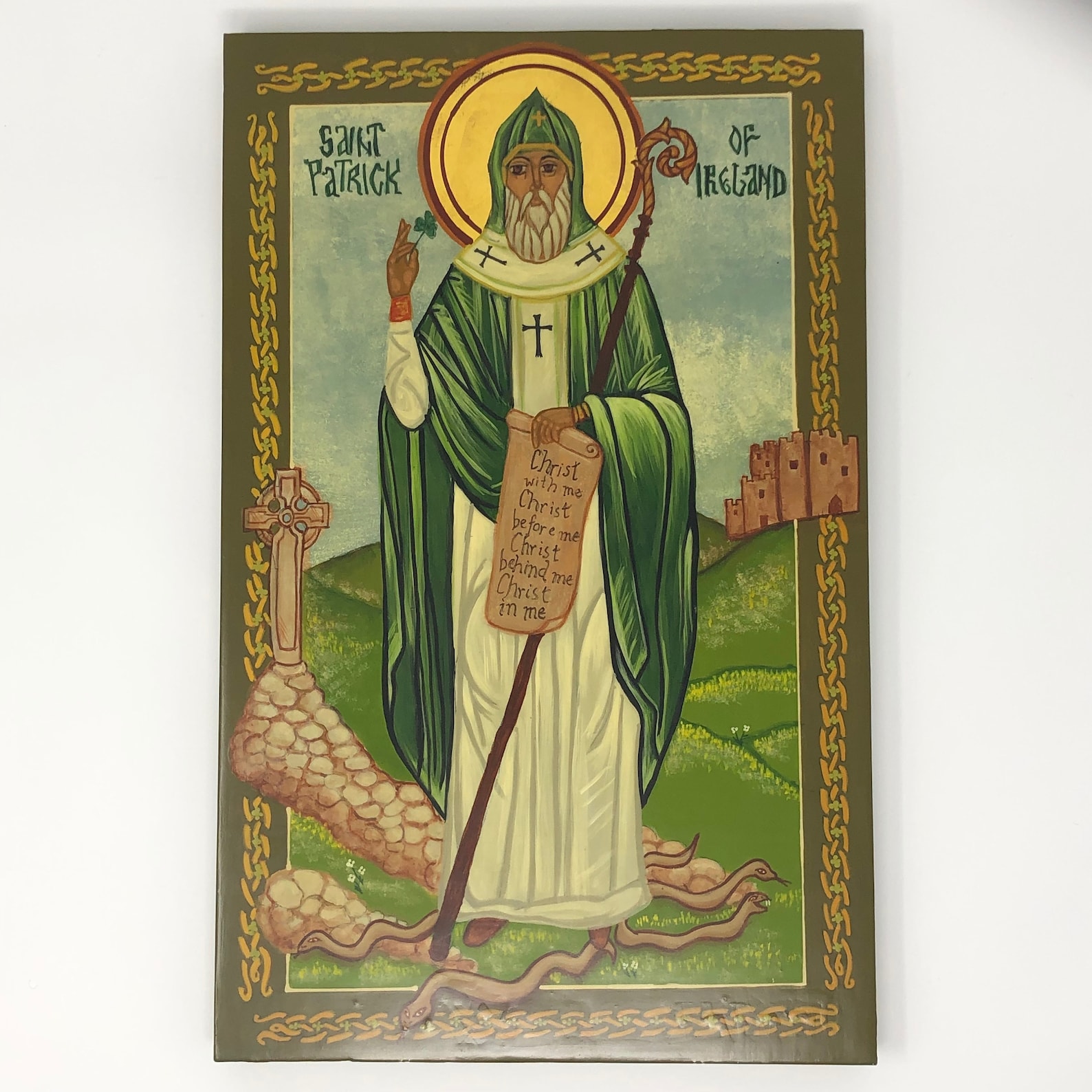 St. Patrick - Icon - Iconography - Original Art - Christian Art - Etsy ...