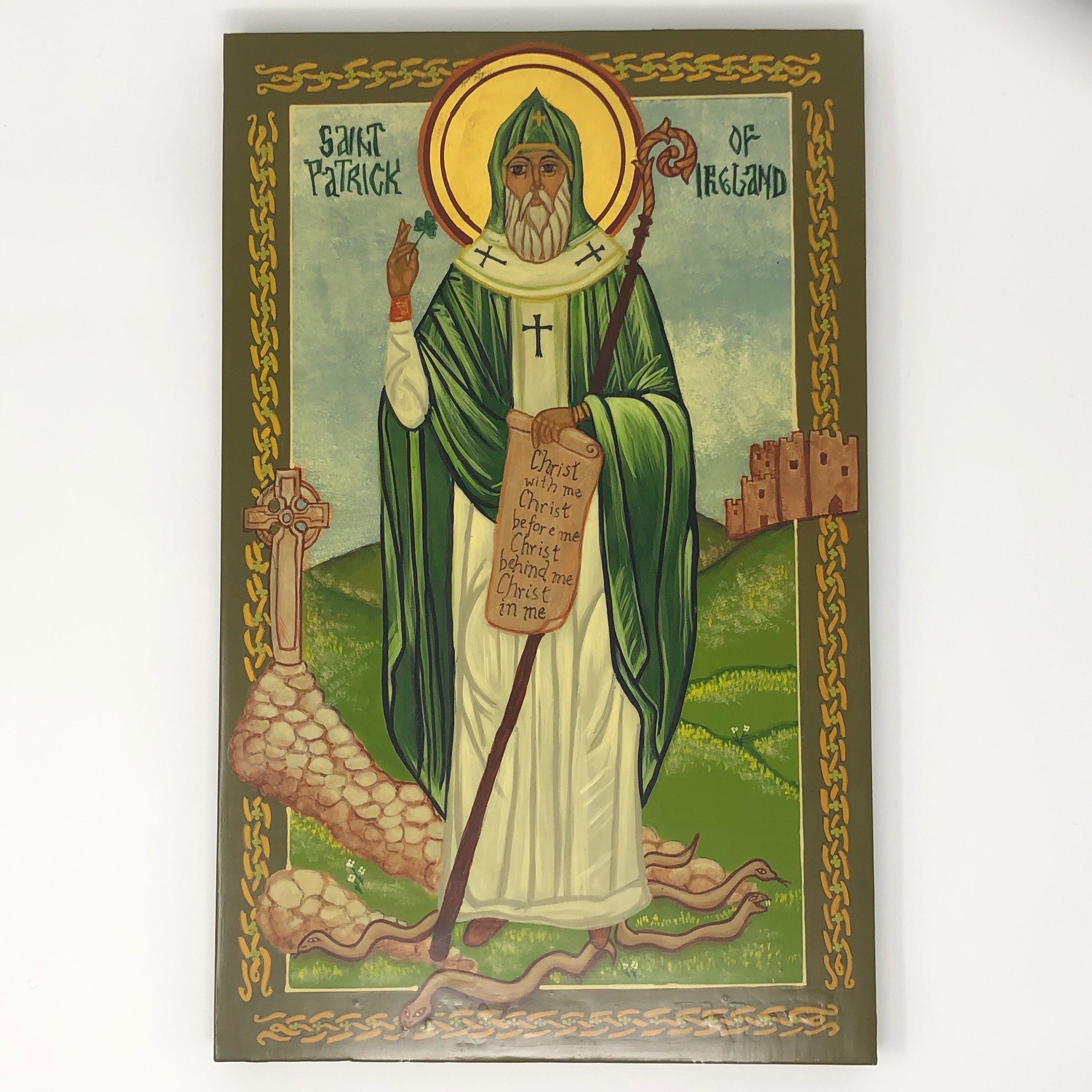 St. Patrick - Icon - Iconography - Original Art - Christian Art - Etsy ...