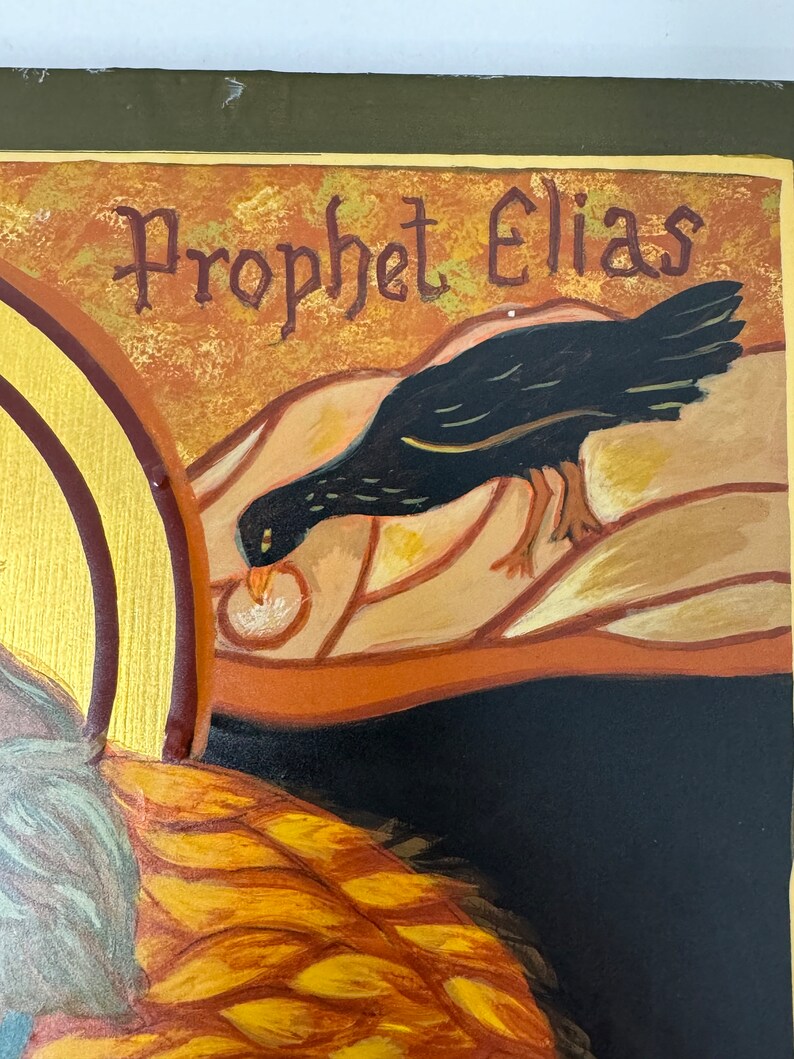 Prophet Elias Icon Iconography Original Art Christian Art - Etsy
