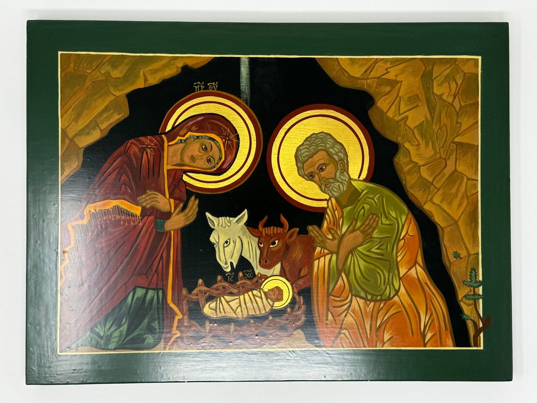 Nativity - Icon - Iconography - Original Art - Christian Art - Etsy