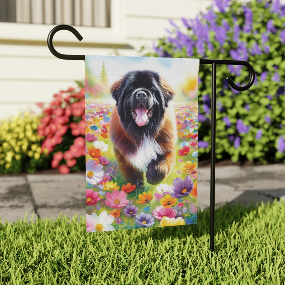 Newfoundland Dog Garden Sign for Garden Lovers, Front Porch Decorations ...