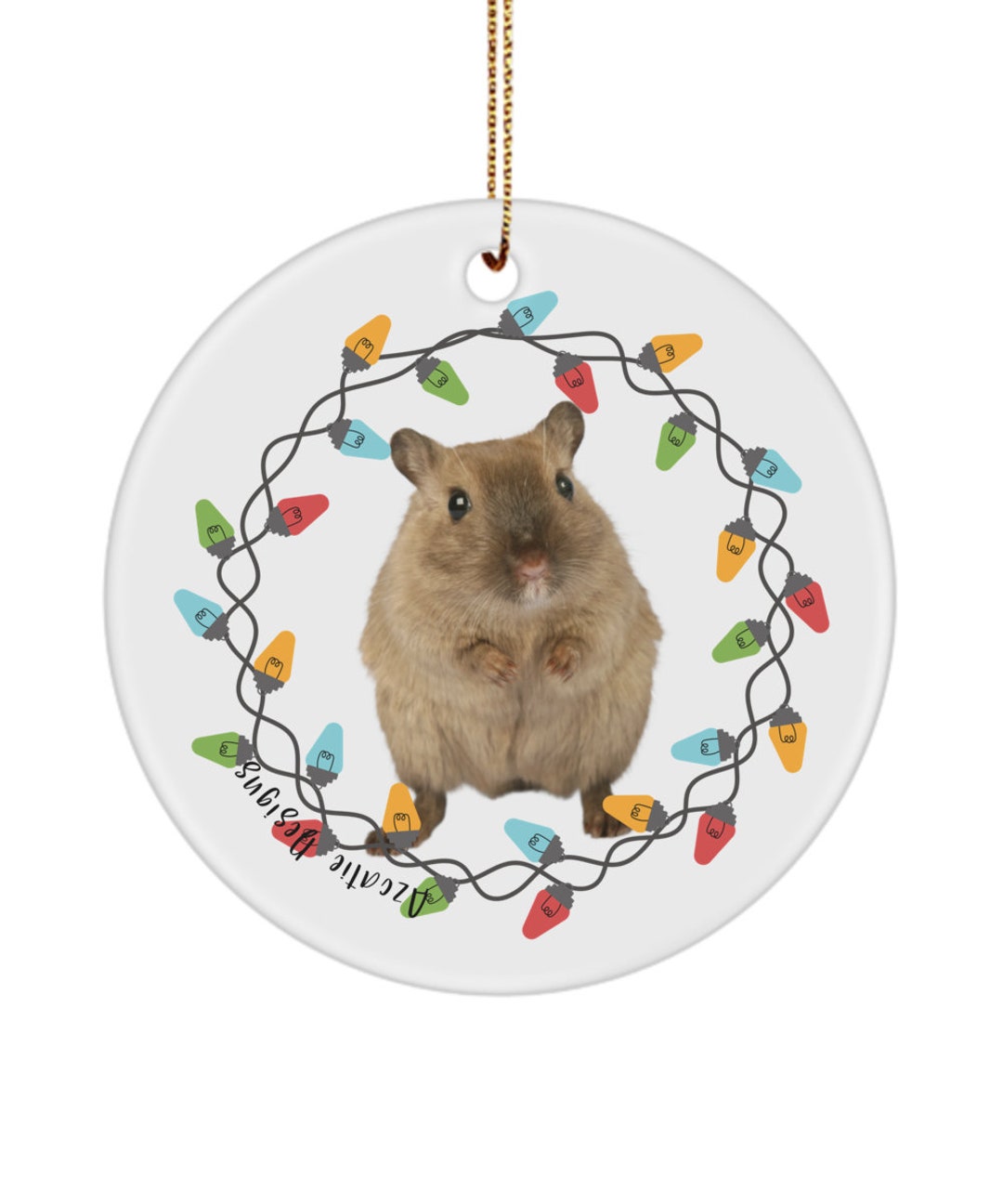 Gerbil Christmas Ornament Gerbil Ornament for Gerbil Mom Gerbil Decor ...
