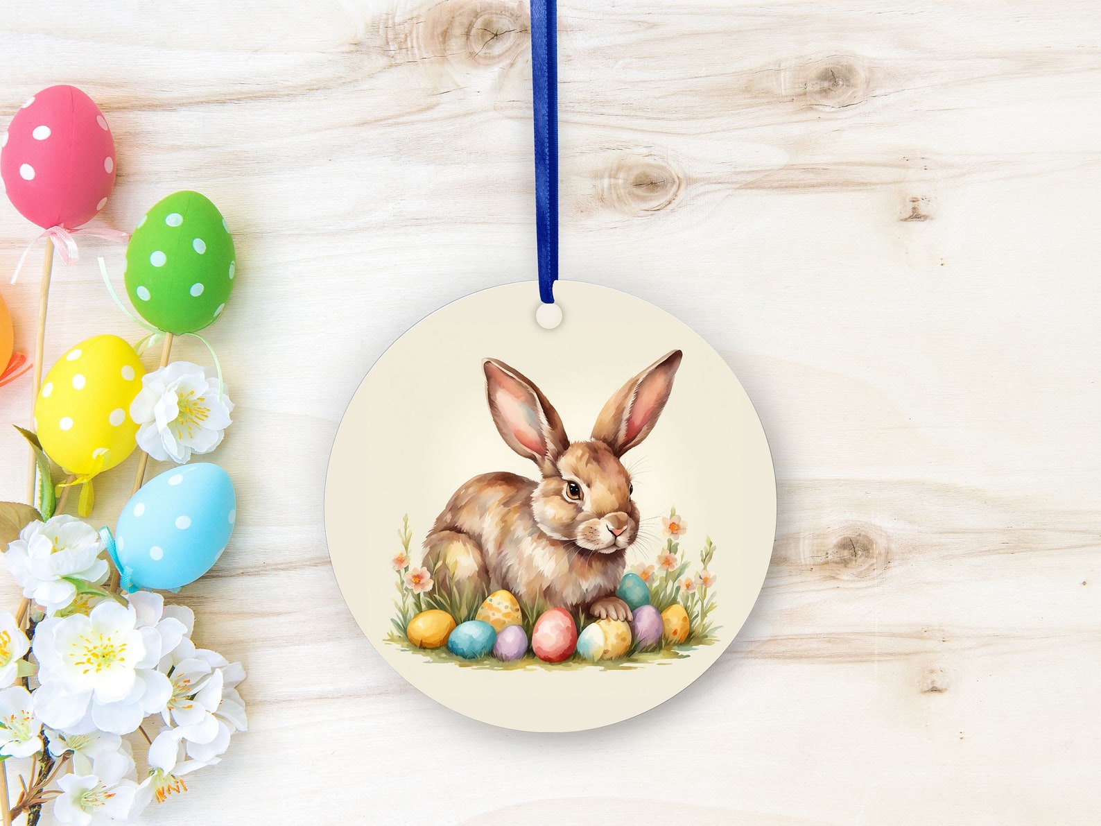 Spring Bunny Ornament, Rabbit Ornament Gift, Vintage Farmhouse Easter ...