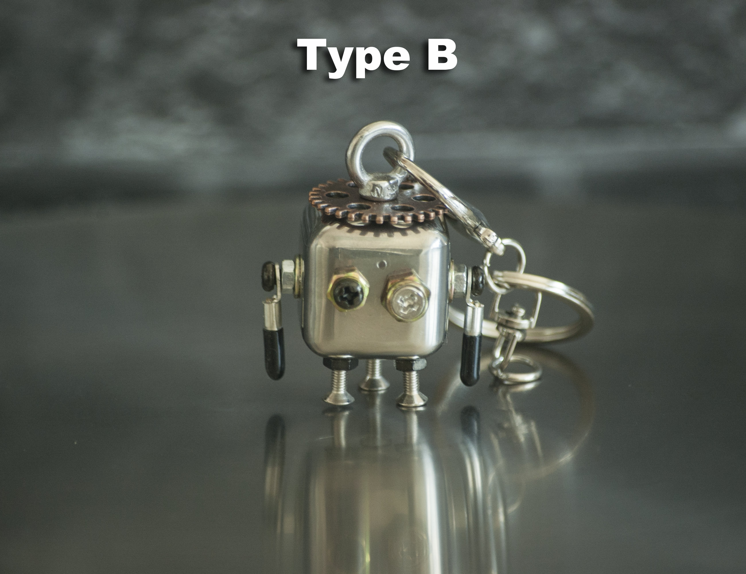 Robot Keychain Key Fob Key Ring Key Chain Men Genuine Key - Etsy