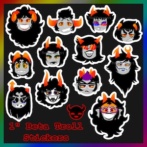 FINAL STOCK 1 Mini Beta Troll Head Sticker - Etsy