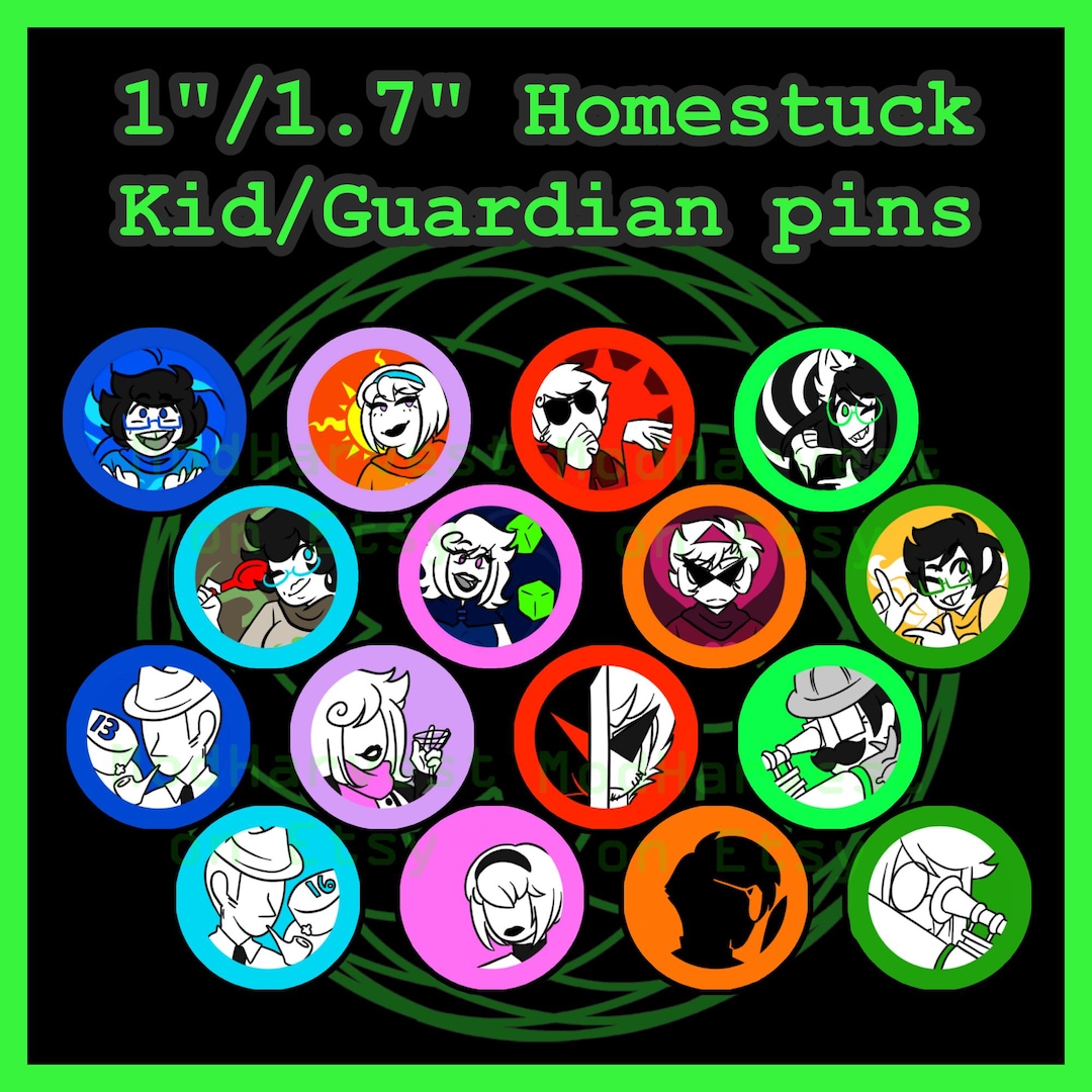 Homestuck Inspired Beta Alpha Kids Guardian Pins - Etsy UK