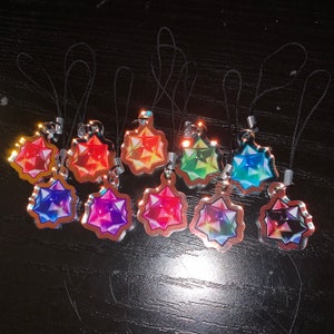 1" Mario Galaxy Star Bits Acrylic Phone Charms - Etsy