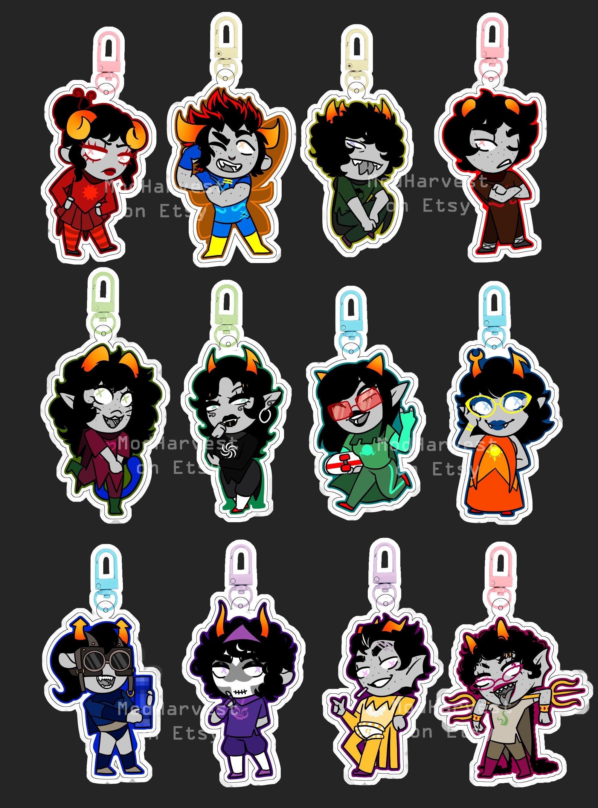 2 Double-sided Homestuck Alpha Troll Charms | Etsy