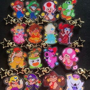 NEW 2" Super Mario Acrylic Charms - Etsy