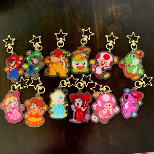 NEW 2 Super Mario Acrylic Charms - Etsy