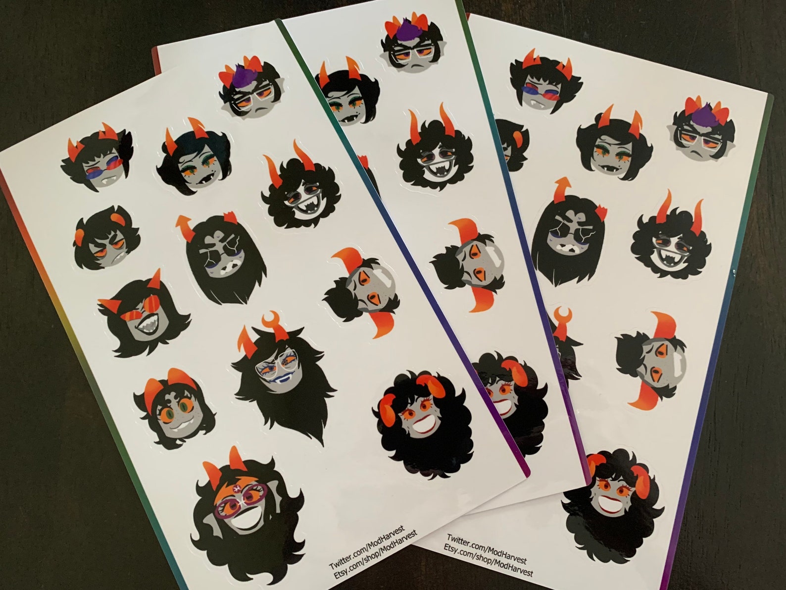 Homestuck Beta Troll Sticker Sheet (5x8") - Etsy