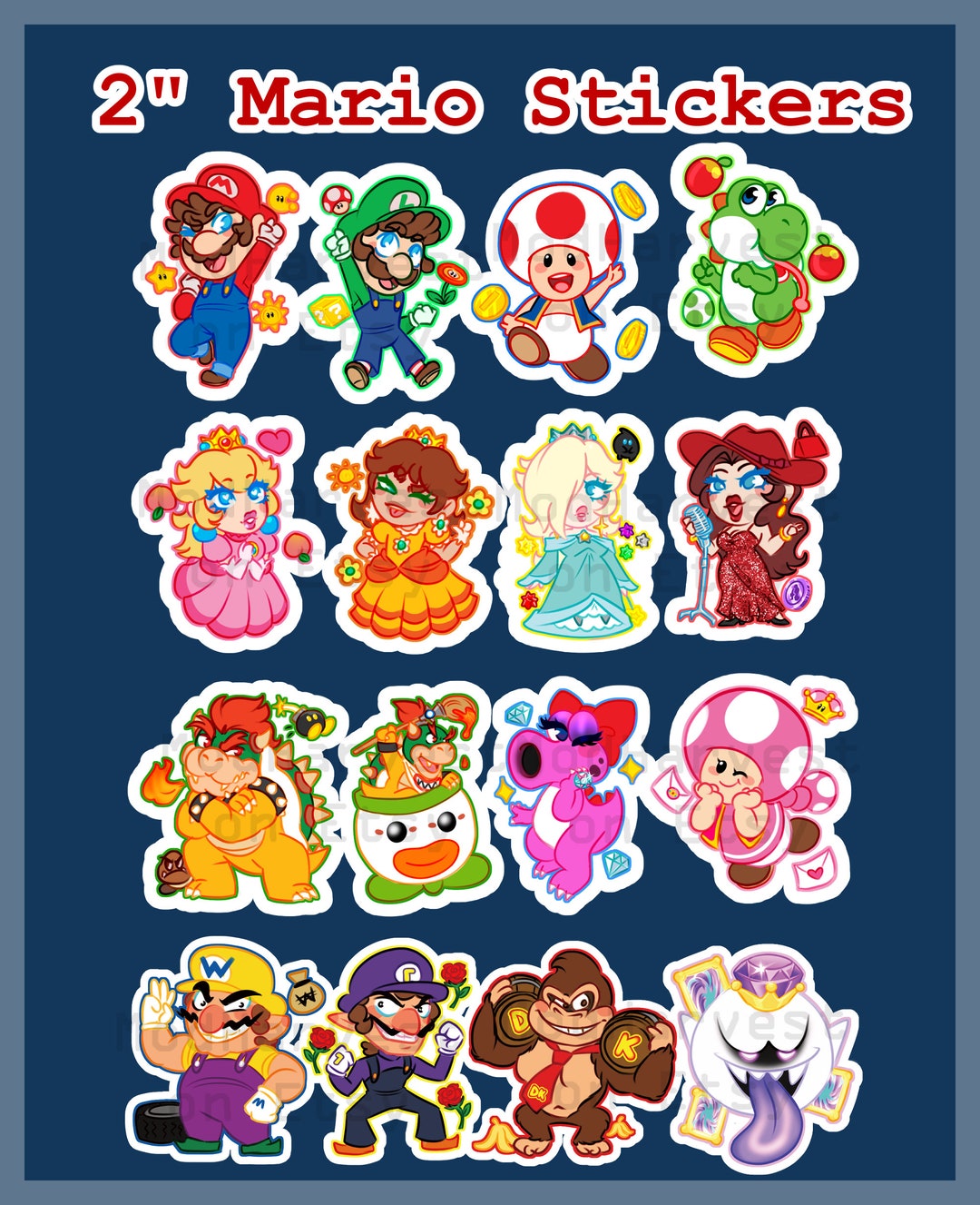 2" Super Mario Sticker - Etsy