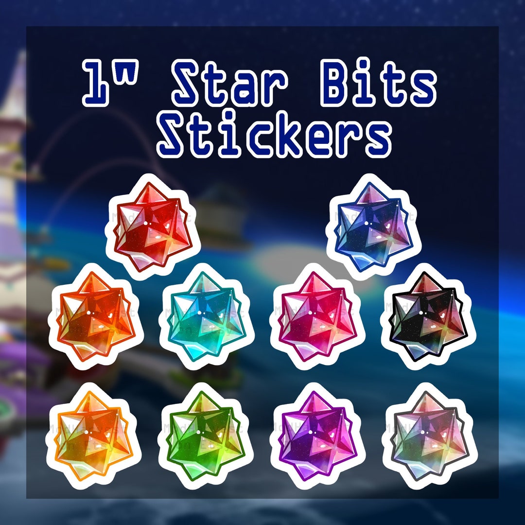 1" Mario Galaxy Star Bits Stickers - Etsy