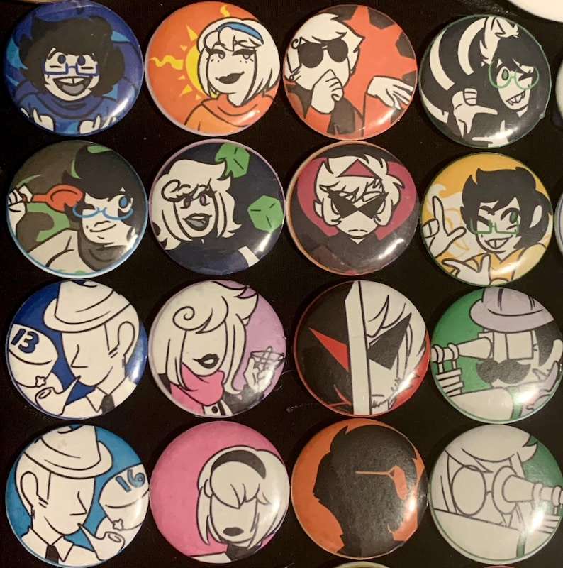 Homestuck Inspired Beta Alpha Kids Guardian Pins - Etsy UK