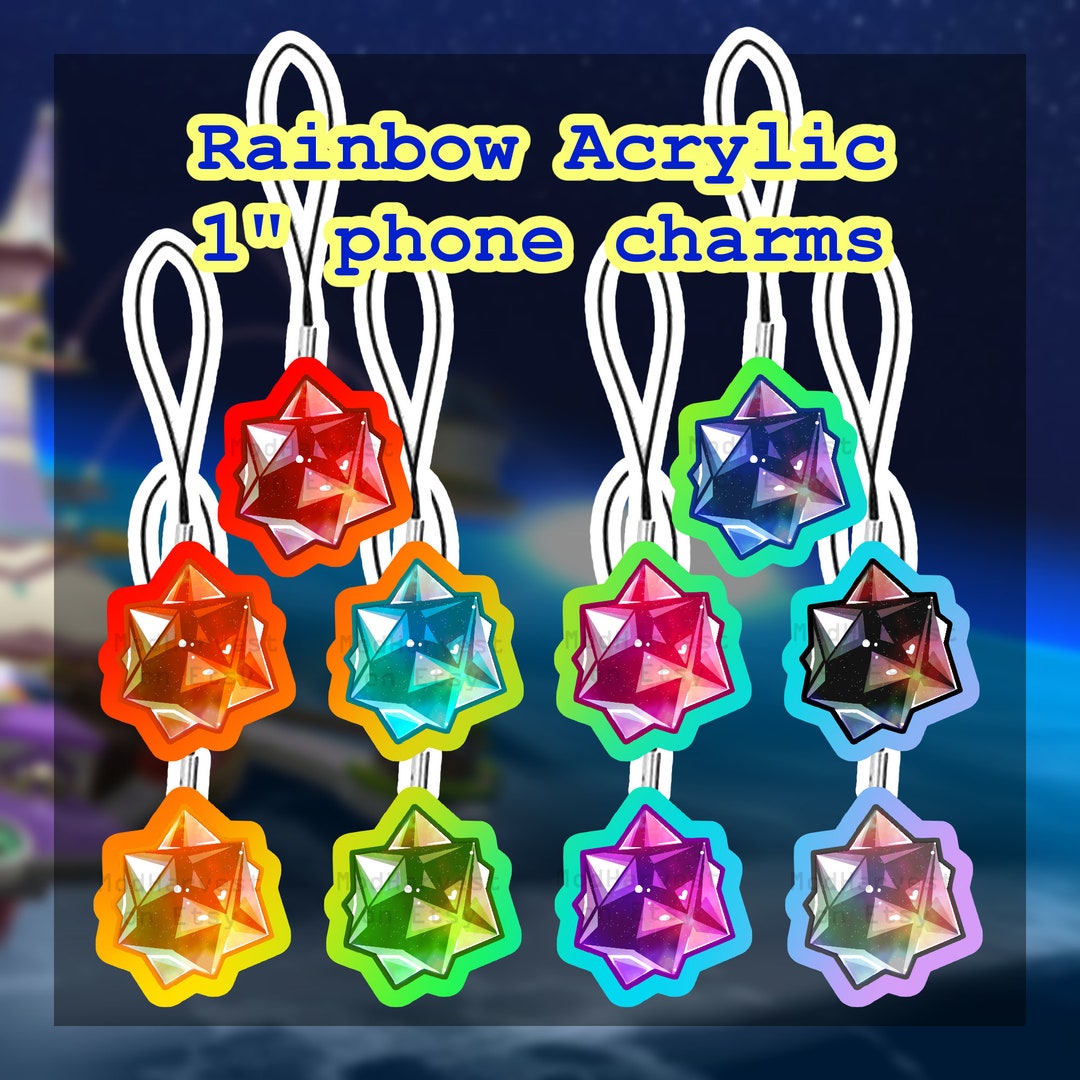 1" Mario Galaxy Star Bits Acrylic Phone Charms - Etsy