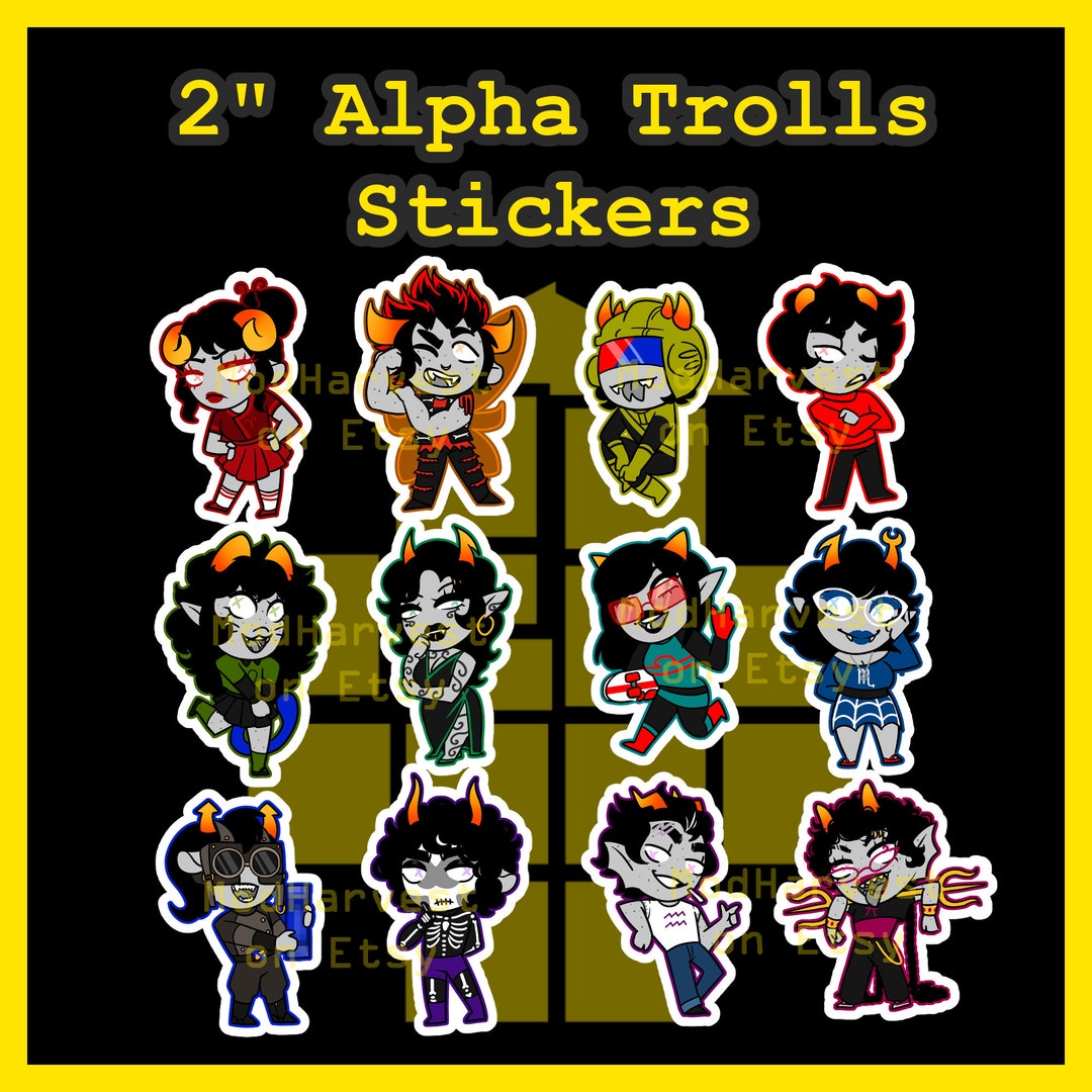 2" Homestuck Alpha Troll Sticker - Etsy
