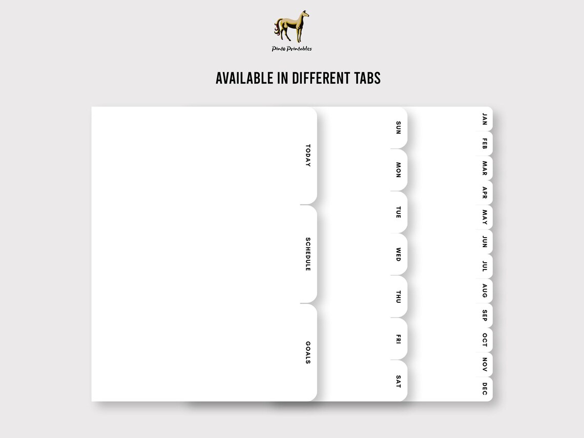 Editable Planner Dividers and Tabs, Minimalist Printable Planner ...