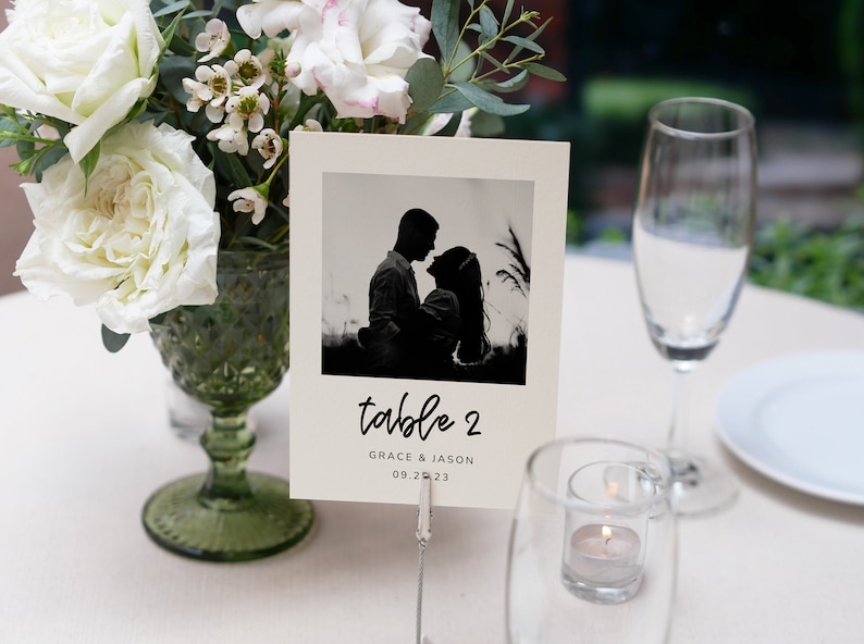 Custom Wedding Table Numbers, Photo Table Numbers, Reception Table ...