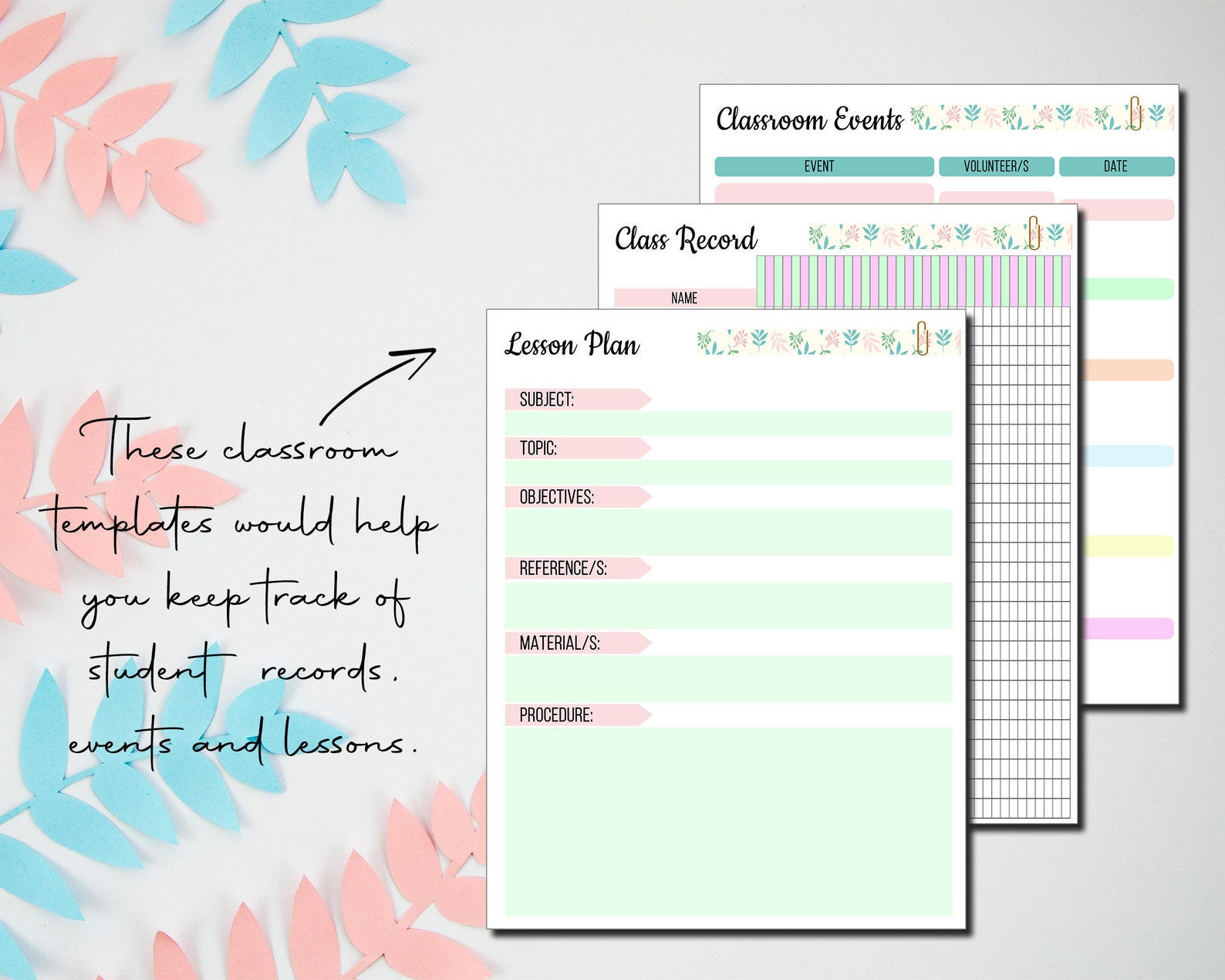 Printable Teacher Planner Bundle, 10-page Teaching Planner, Daily and ...