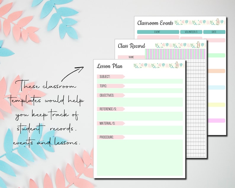 Printable Teacher Planner Bundle, 10-page Teaching Planner, Daily and ...