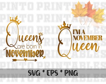 This Queen Was Born in November Svg Living My Best Life Svg - Etsy