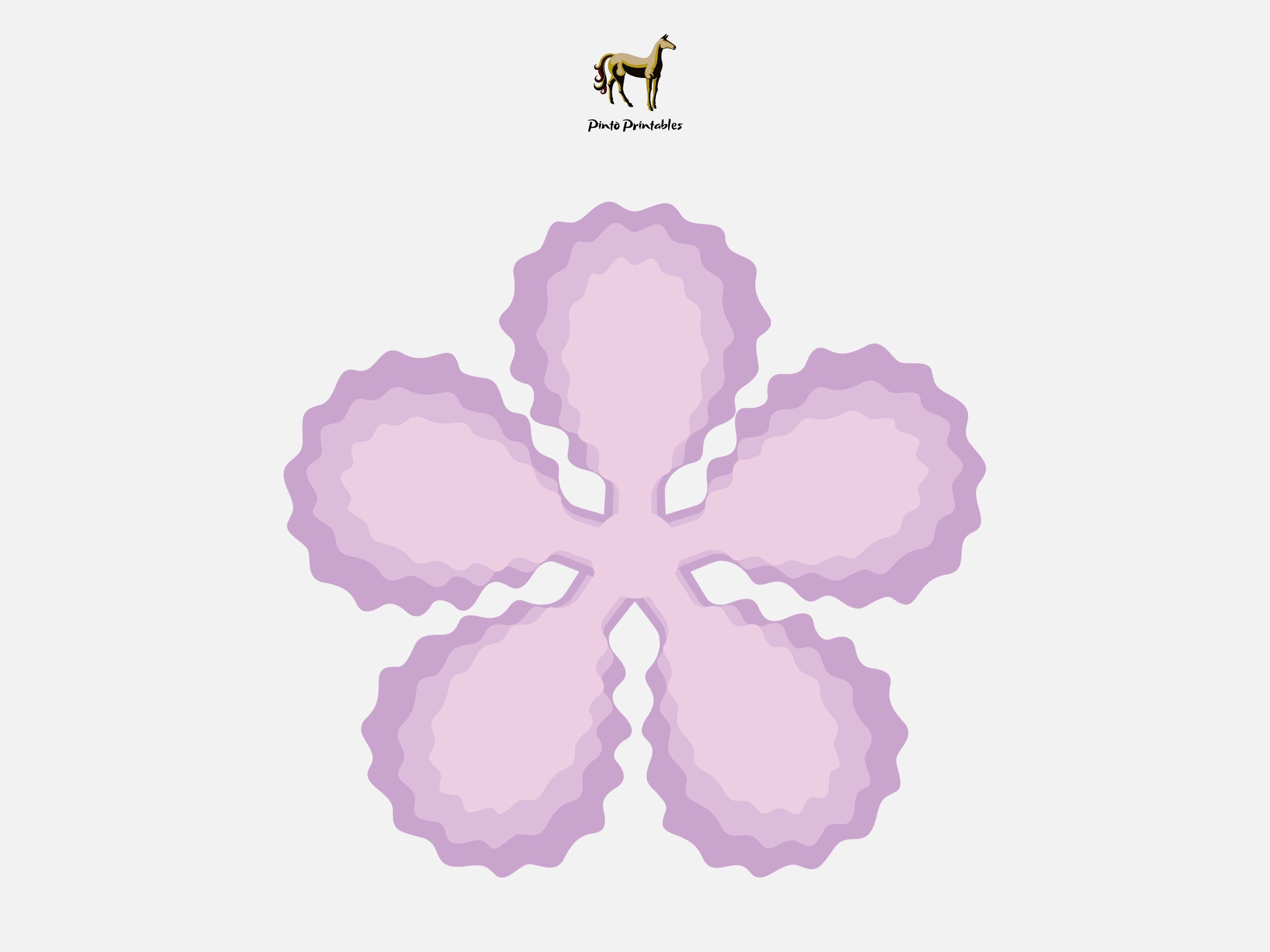 Paper Flower Petal Template, Giant SVG Petal Template, Digital Download ...