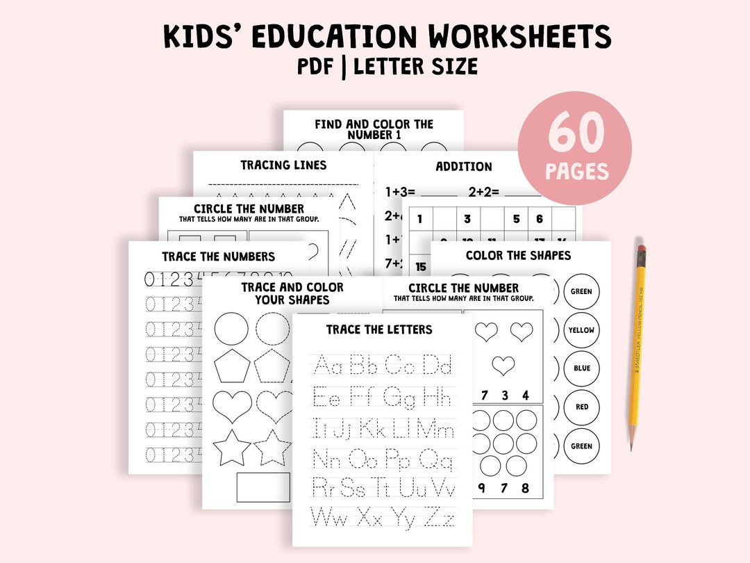 Kids' Educational Worksheets, Educational Prints, Preschool Worksheets ...