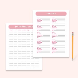 Printable Knitting and Crochet Project Planners, Crochet Journal ...