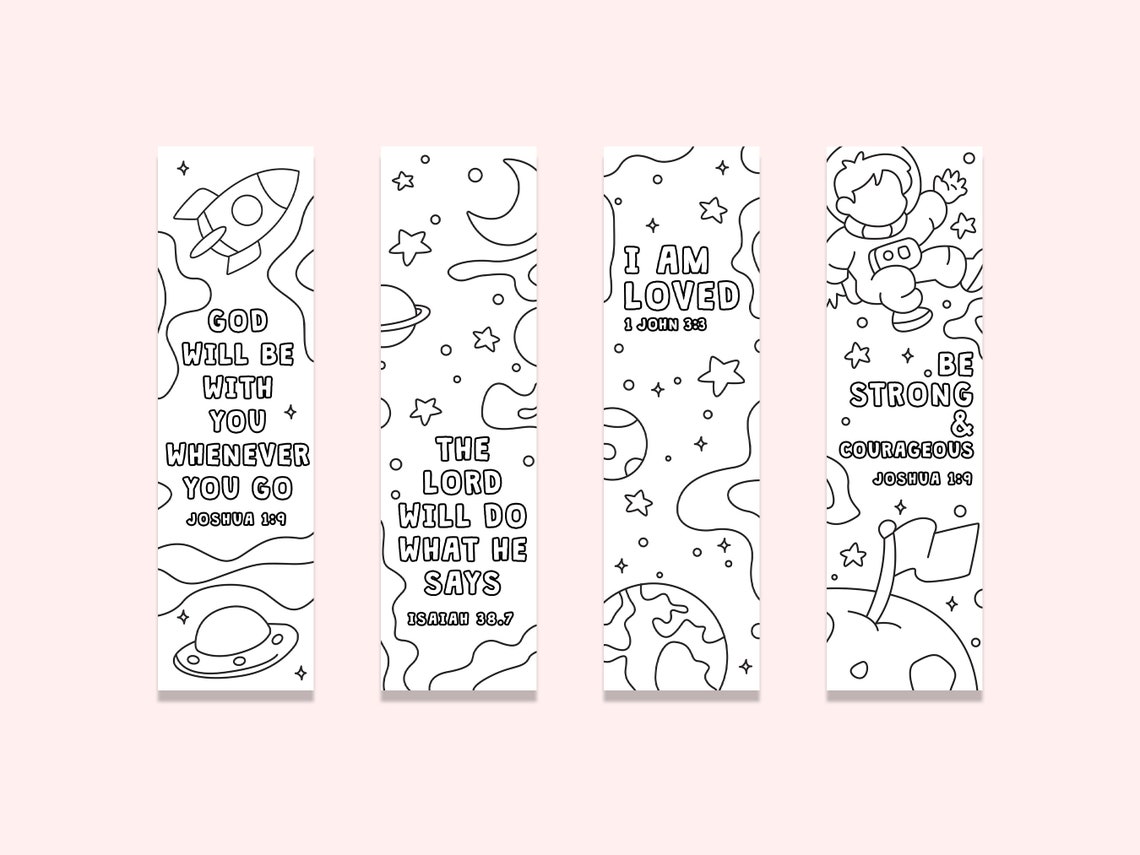 10 Printable Bible Verse Coloring Bookmark, Printable Bookmark ...