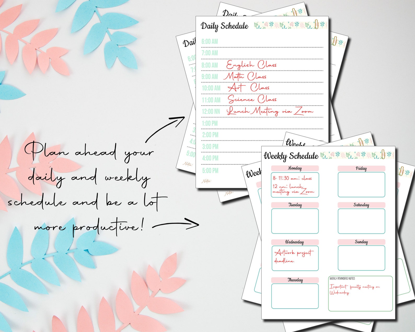 Printable Teacher Planner Bundle, 10-page Teaching Planner, Daily and ...