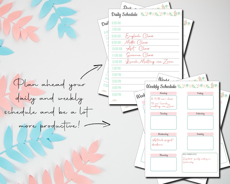 Printable Teacher Planner Bundle, 10-page Teaching Planner, Daily and ...