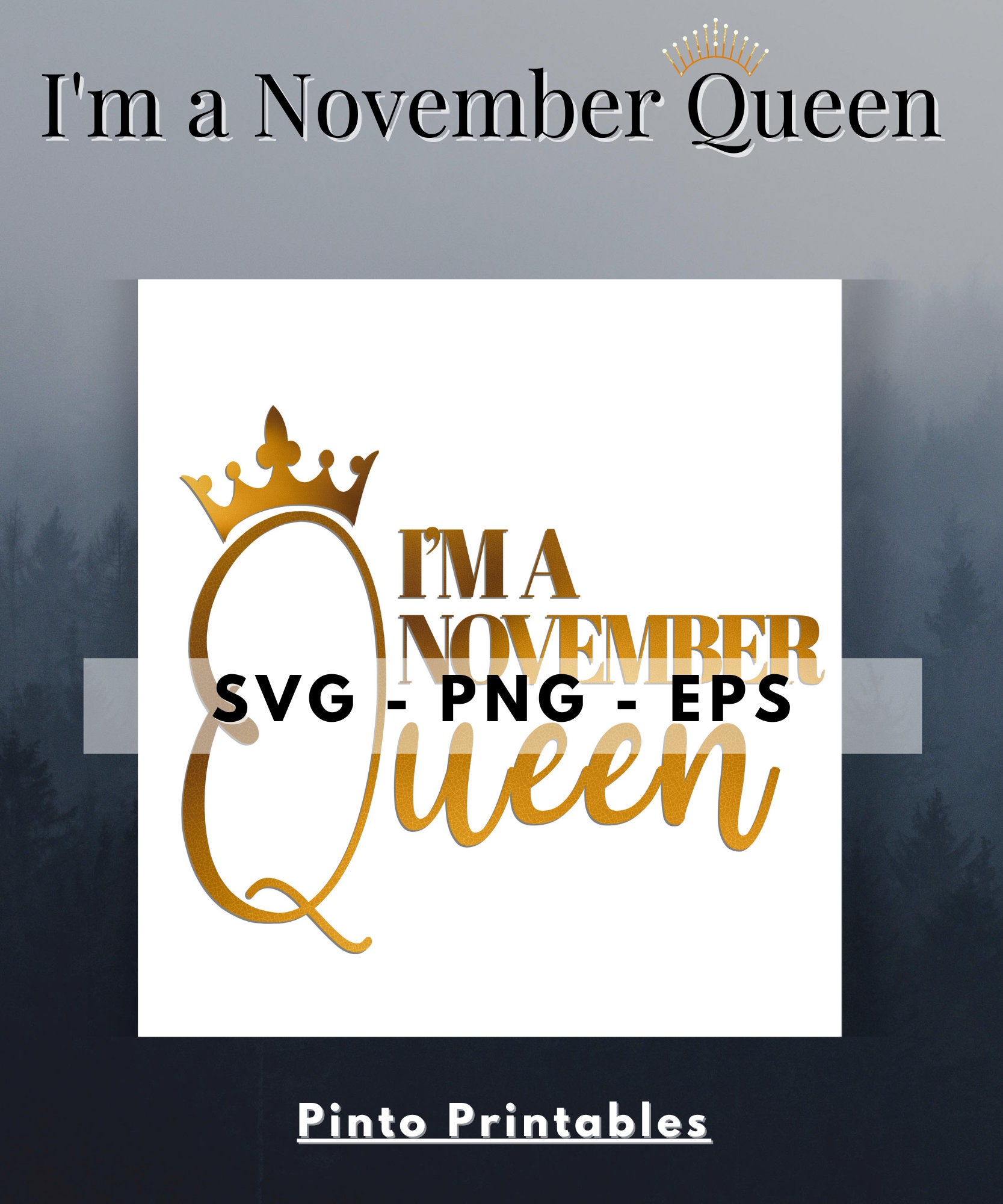 I'm a November Queen SVG, Im a November Queen, November Birthday ...