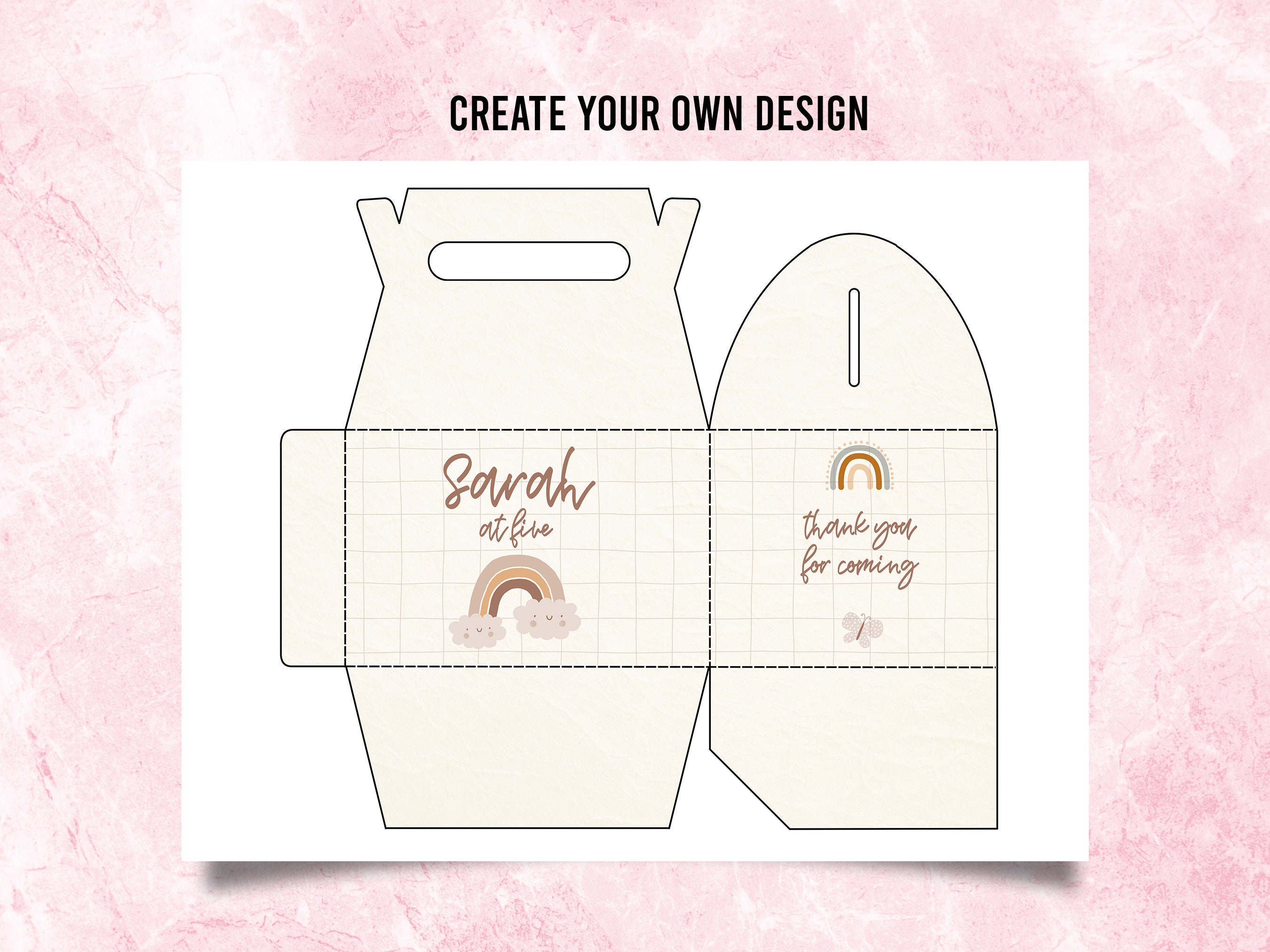 DIY Gable Box Template, Party Favor Box, Printable Gift Box Template ...