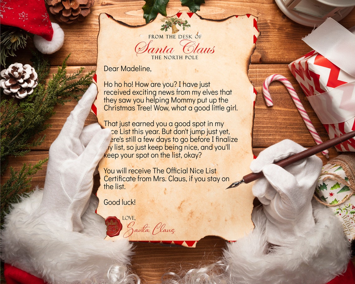 Editable Letter From Santa Santa Cam Letter Printable - Etsy