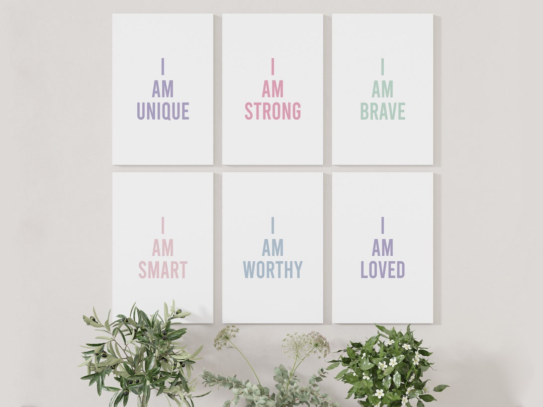 Printable Positive Affirmation Wall Art, Daily Affirmation, Positive ...