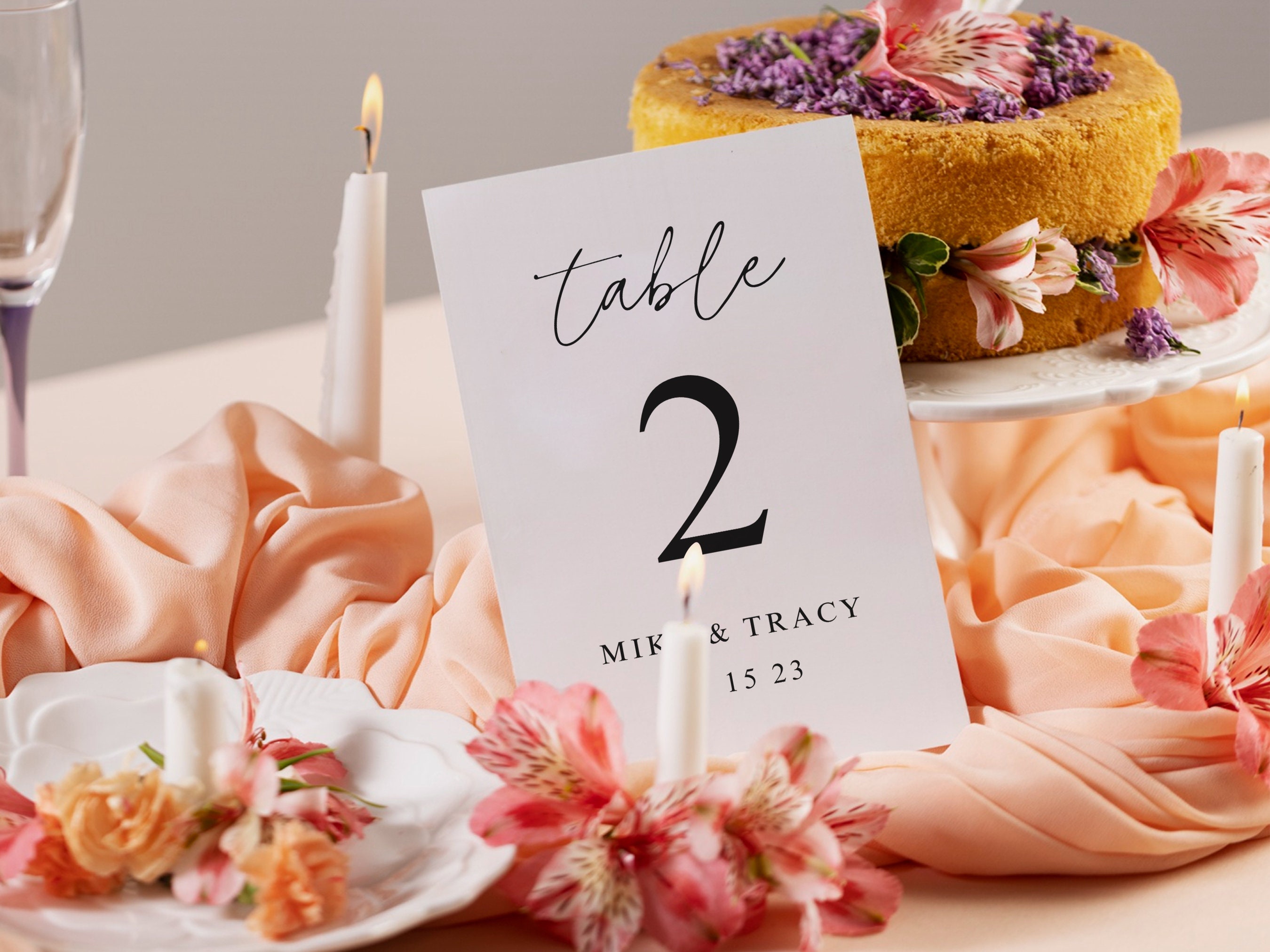 Editable Wedding Table Number Template, 4x6 Wedding Template Printables ...