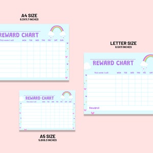 Kids' Reward Charts, Digital Meal Planner, Chore Chart for Kids ...