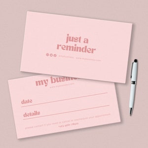 Printable Appointment Reminder Card, Appointment Planner, Modern ...