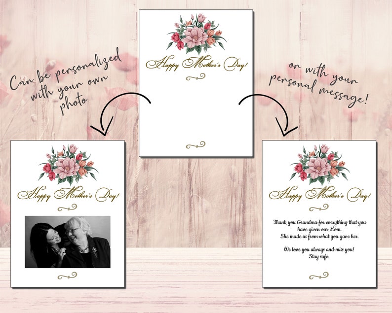 Personalized Mothers Day Card, Editable Mothers Day Cards, Custom ...