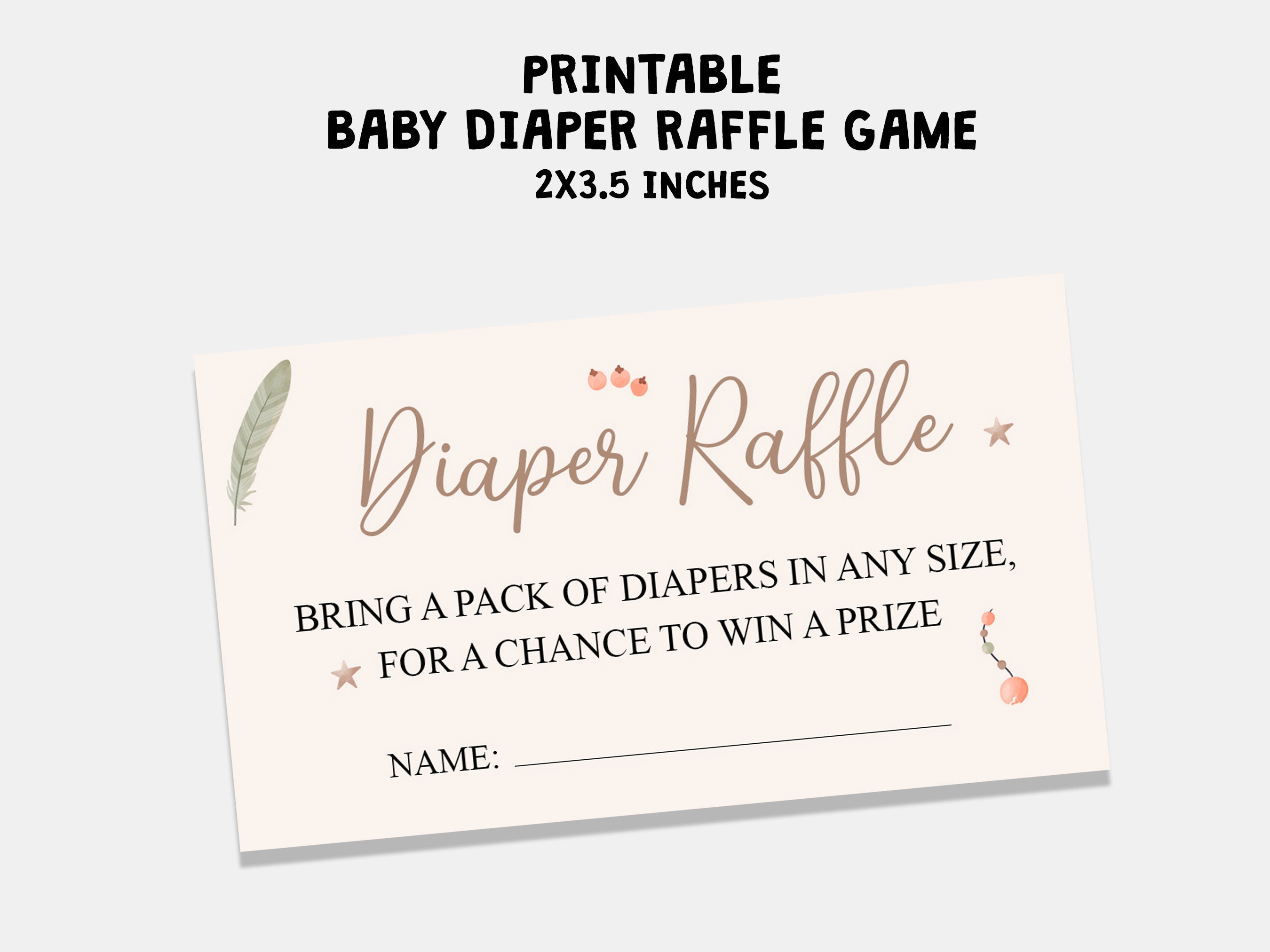 Printable Baby Diaper Raffle Game Printable Baby Game Fun - Etsy