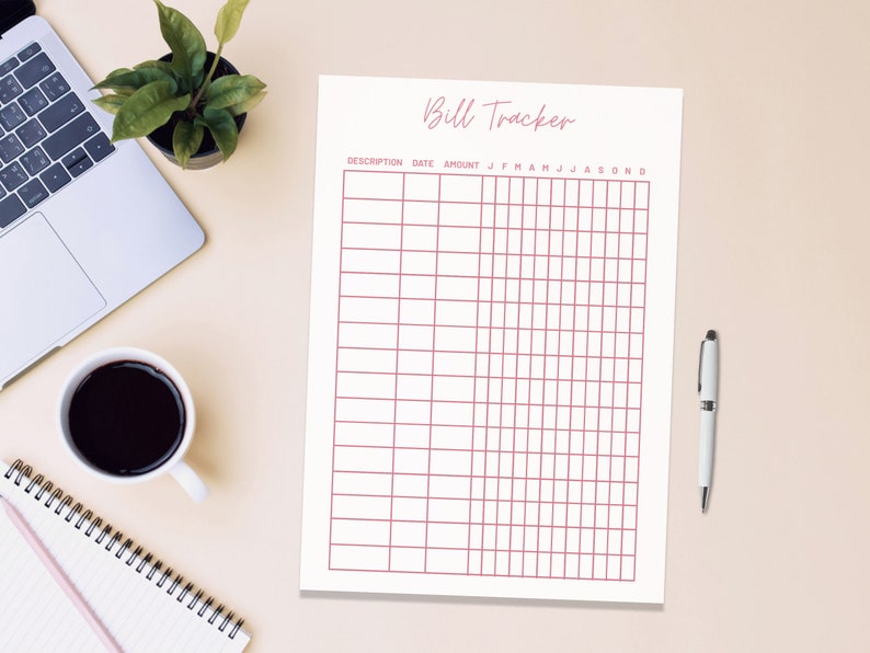 Printable Financial Goal Tracker, Digital Download PDF, Printable ...