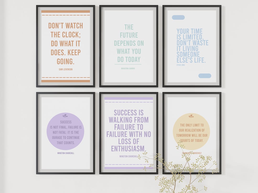 Printable Motivational Quote Wall Art, Inspirational Decor, Positive ...