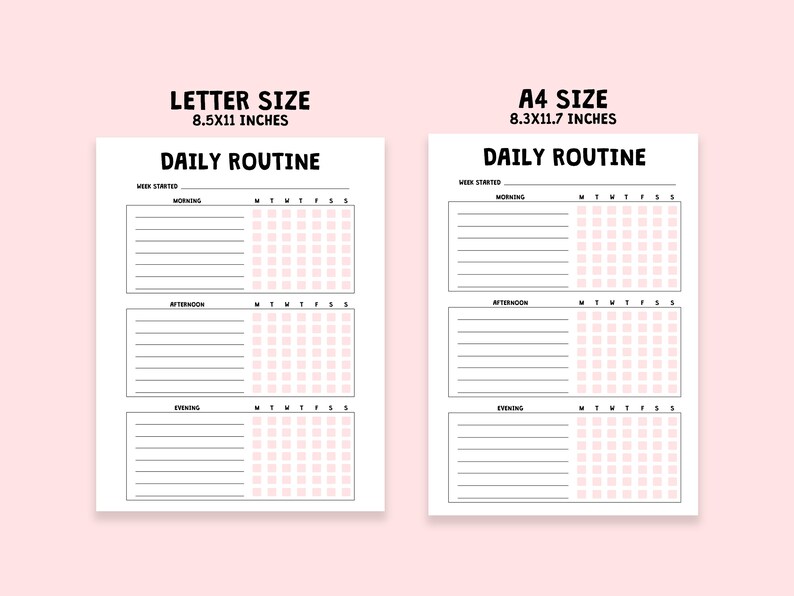 Printable Daily Routine Schedules, Printable to Do List, Routine ...