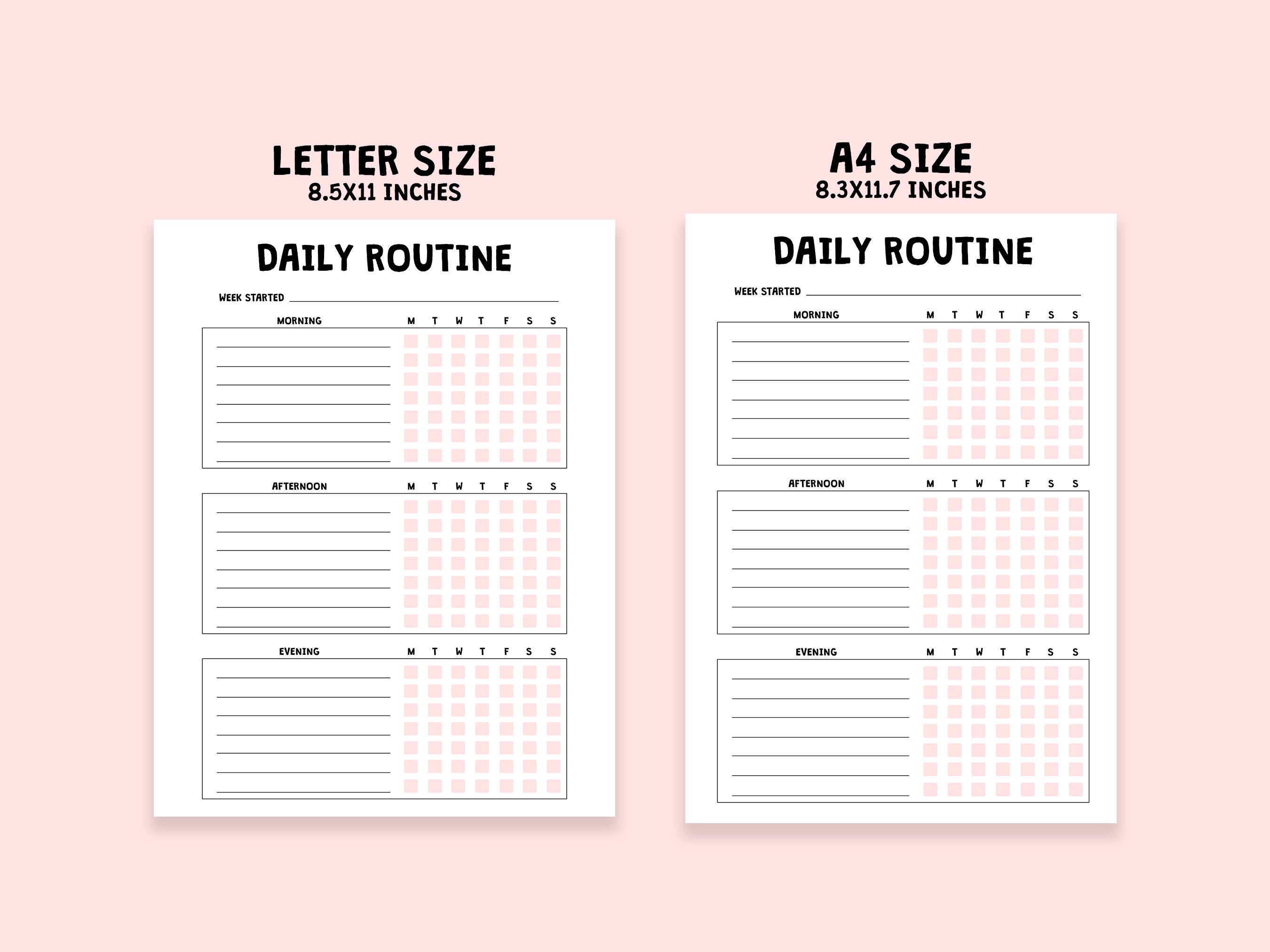 Printable Daily Routine Schedules, Printable to Do List, Routine ...