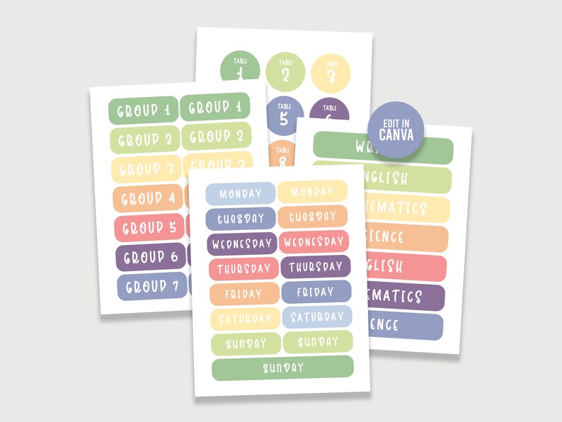 Editable Classroom Organization Printable, Classroom Labels, Elementary ...