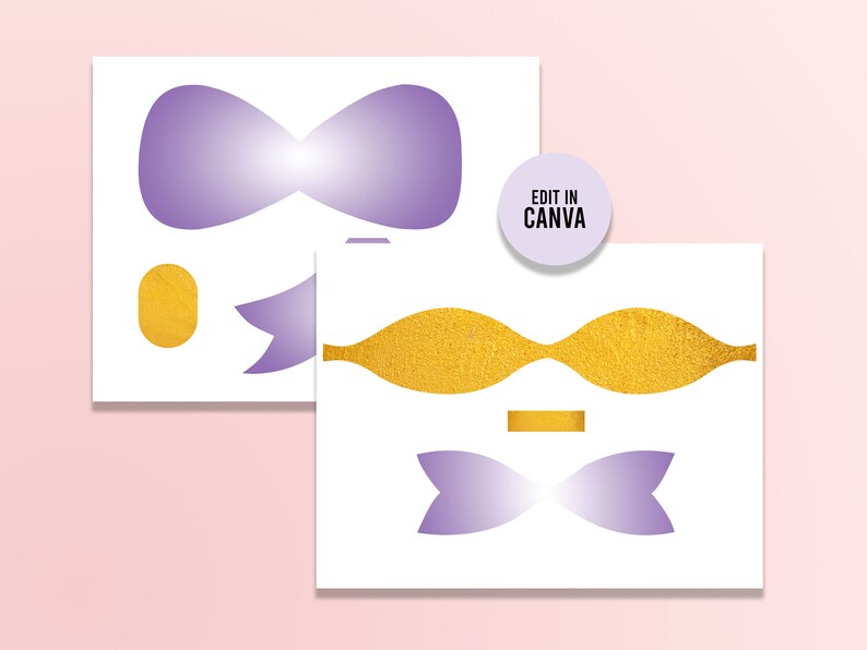DIY Paper Gift Bows, Printable Gift Bow, Editable Bow Template, Digital ...