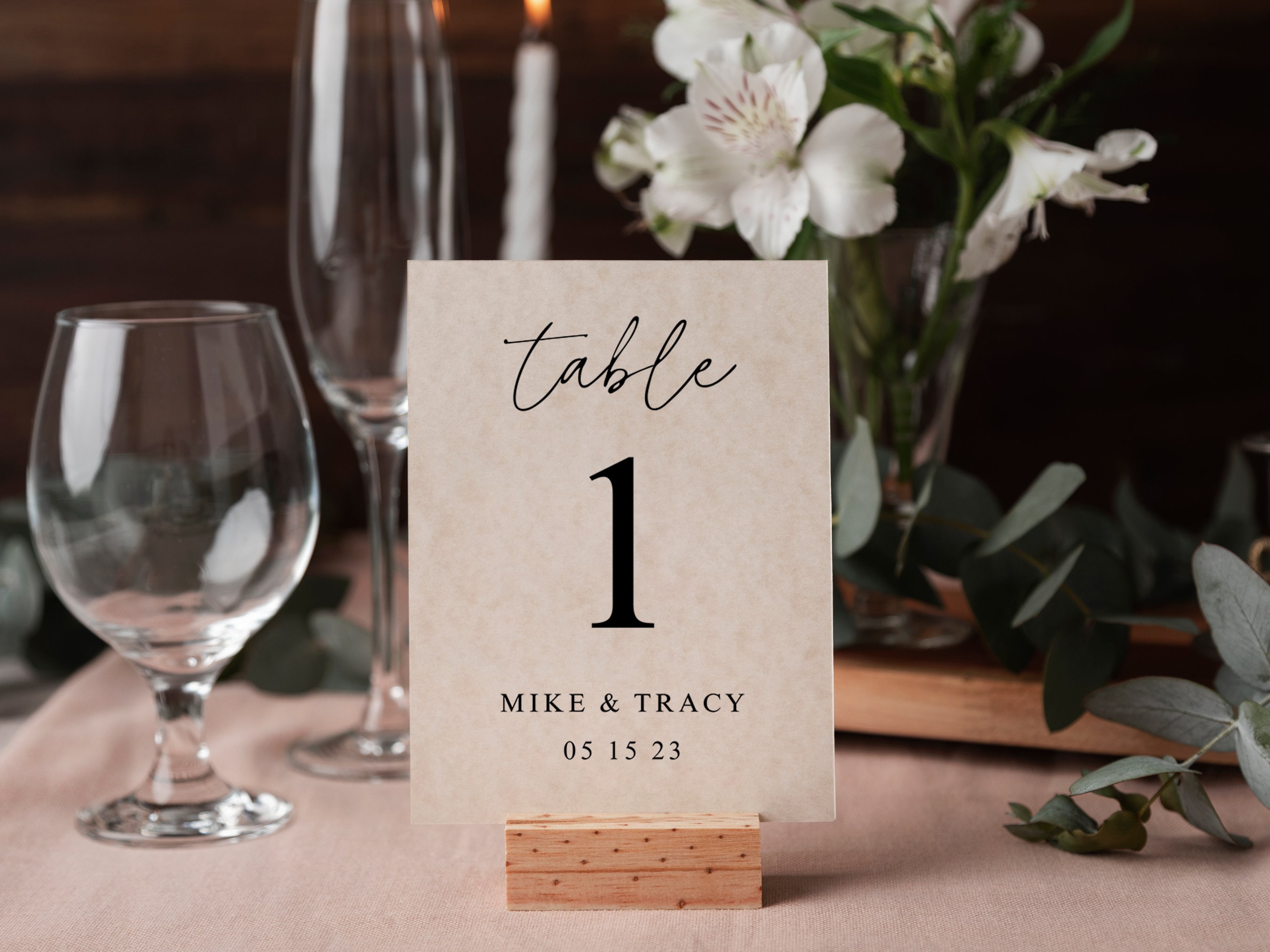 Editable Wedding Table Number Template, 4x6 Wedding Template Printables ...