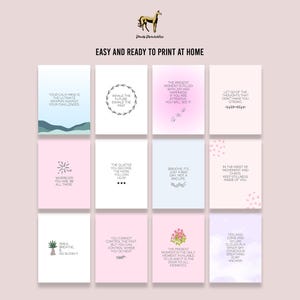 Mindfulness and Meditation Cards, Printable Affirmation Card, Positive ...