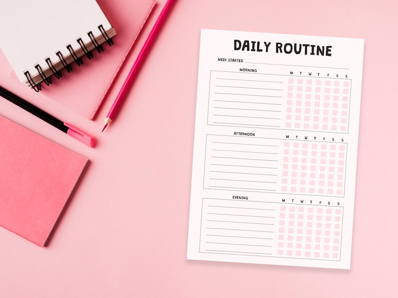 Printable Daily Routine Schedules, Printable to Do List, Routine ...