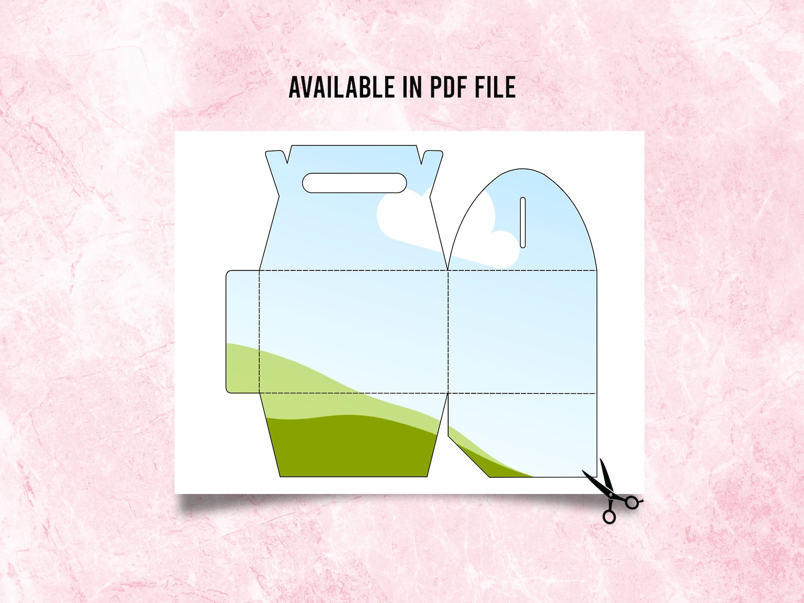 DIY Gable Box Template, Party Favor Box, Printable Gift Box Template ...